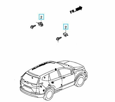 Датчик В сборе, передн. Удара (Оригинал)
