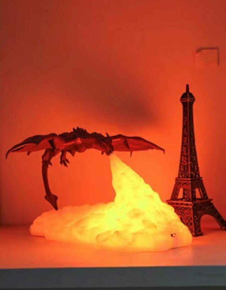Светильник декоративный "Огнедышащий дракон", ночник