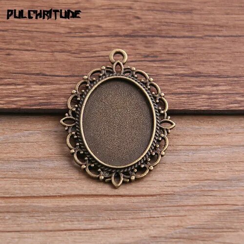 PULCHRITUDE овал кабошон основы для подвесок 6 шт. Antique bronze
