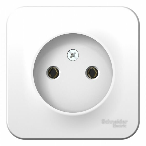 Systeme Electric Blanca наруж Белая Розетка без заземления без шторок 16А, 250В, изолир. пластина BLNRA000111