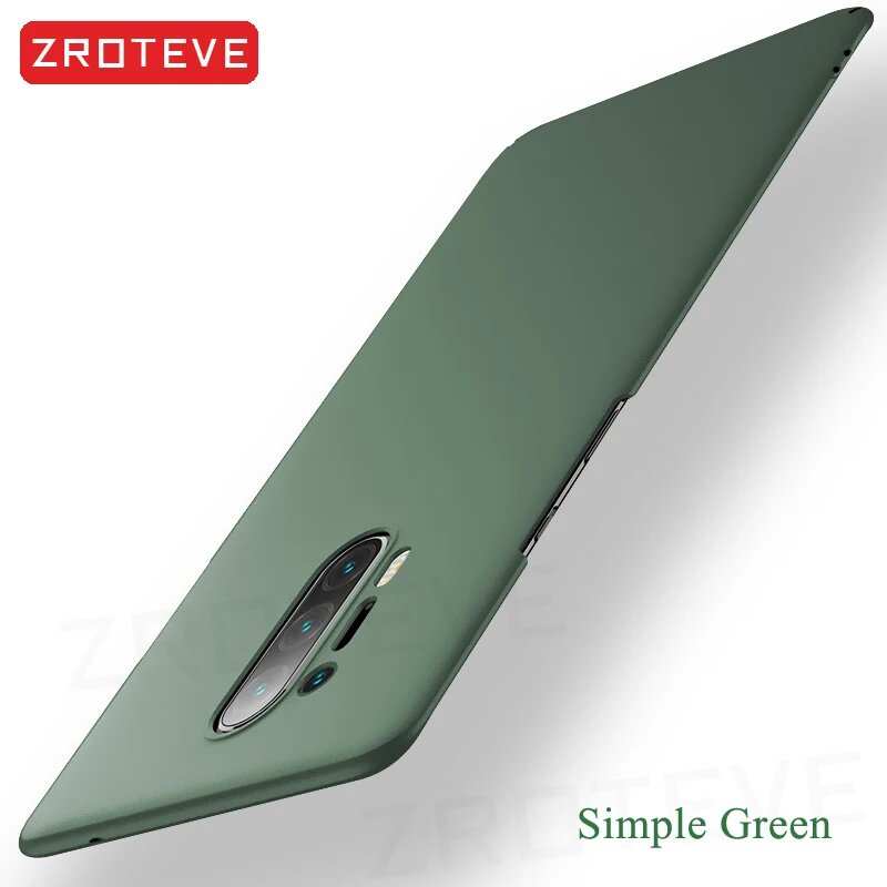 Тонкий Матовый Жесткий Чехол для OnePlus 8 8T 7 T 7 T One Plus Зеленый, Simple Green, For OnePlus 7