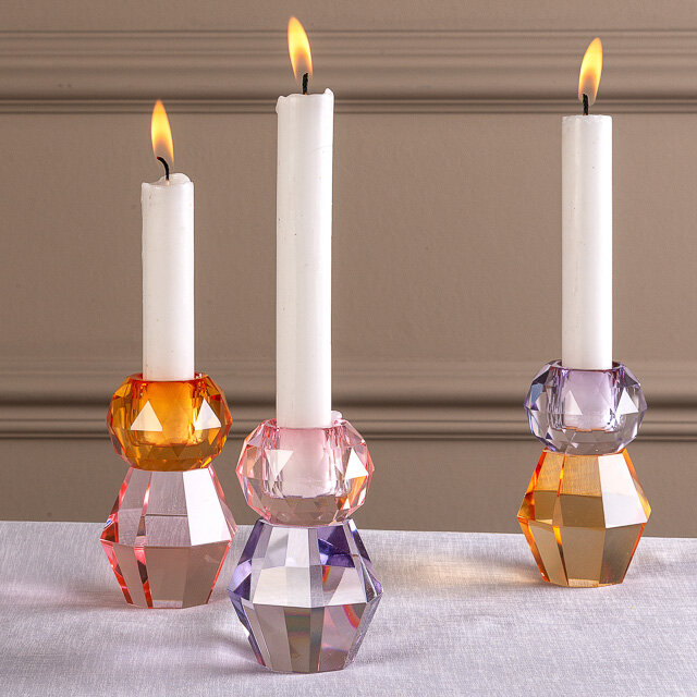 Набор стеклянных подсвечников Castelo Branco 9 см, 3 шт, Boltze, 2034311-набор