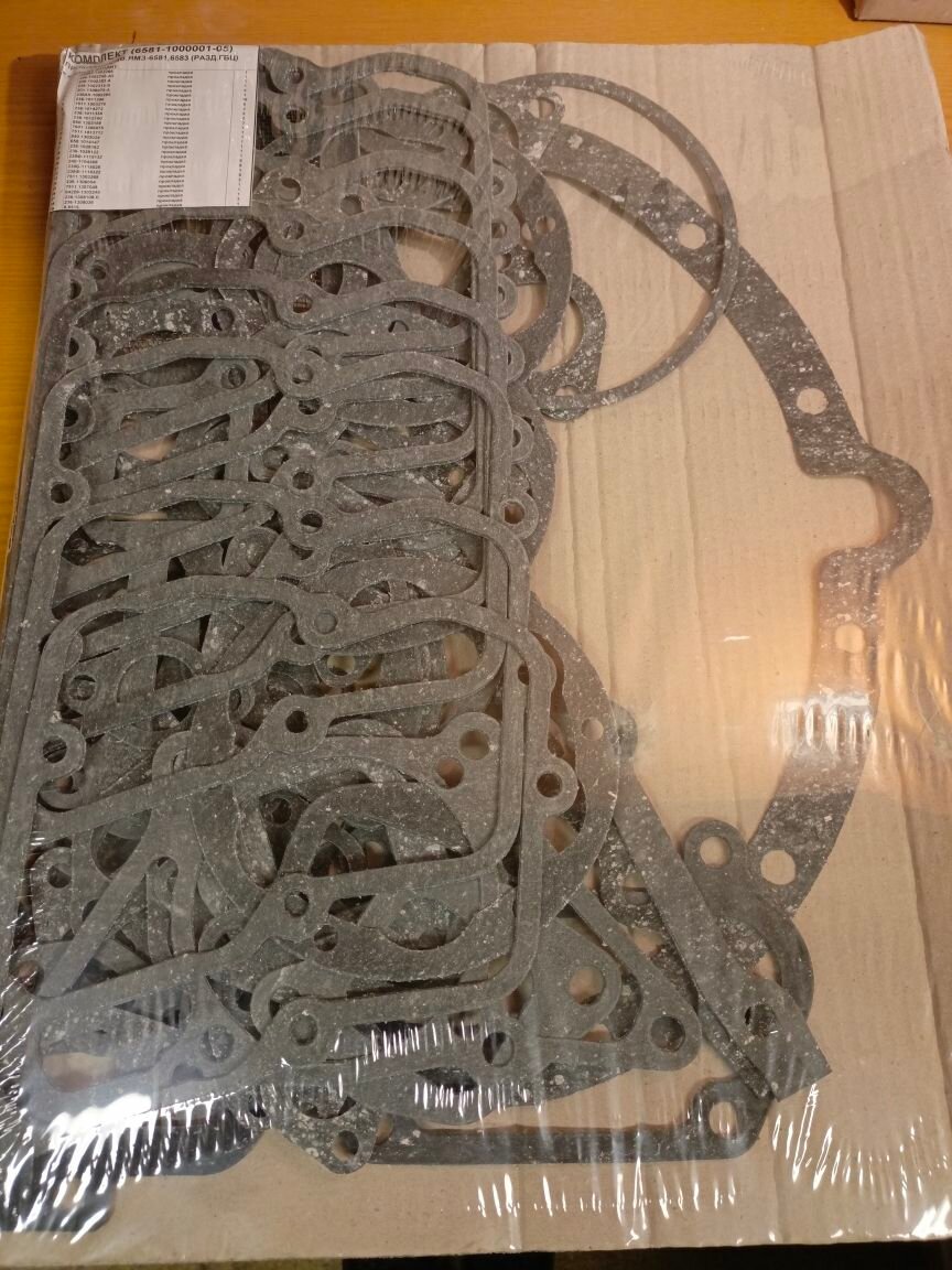 Ремкомплект прокладок ДВС для ЯМЗ-6581 (раздельные головки) паронит