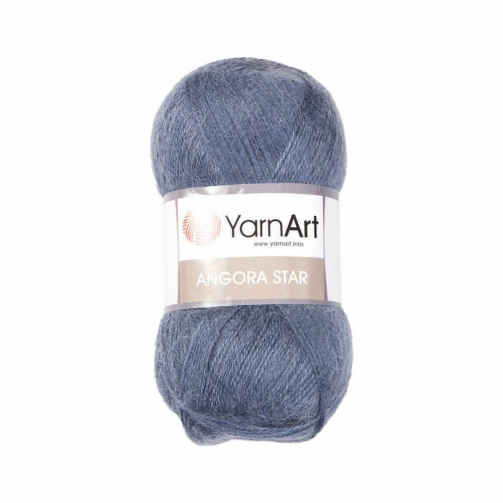 Пряжа для вязания YarnArt Angora Star 3864 серый джинс 100 гр/500 м 20% тонкая шерсть, 80% акрил