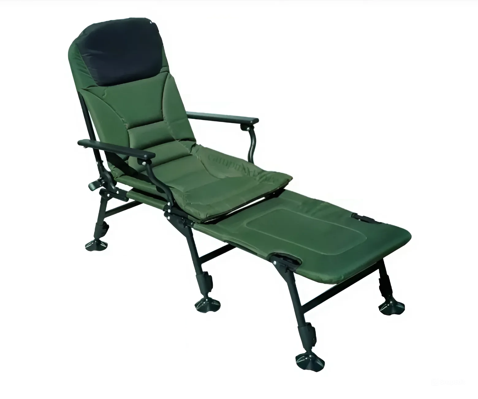 Стул туристический складной / Кресло со спинкой карповое/ Раскладушка туристическая CoolWalk 8044 в чехле