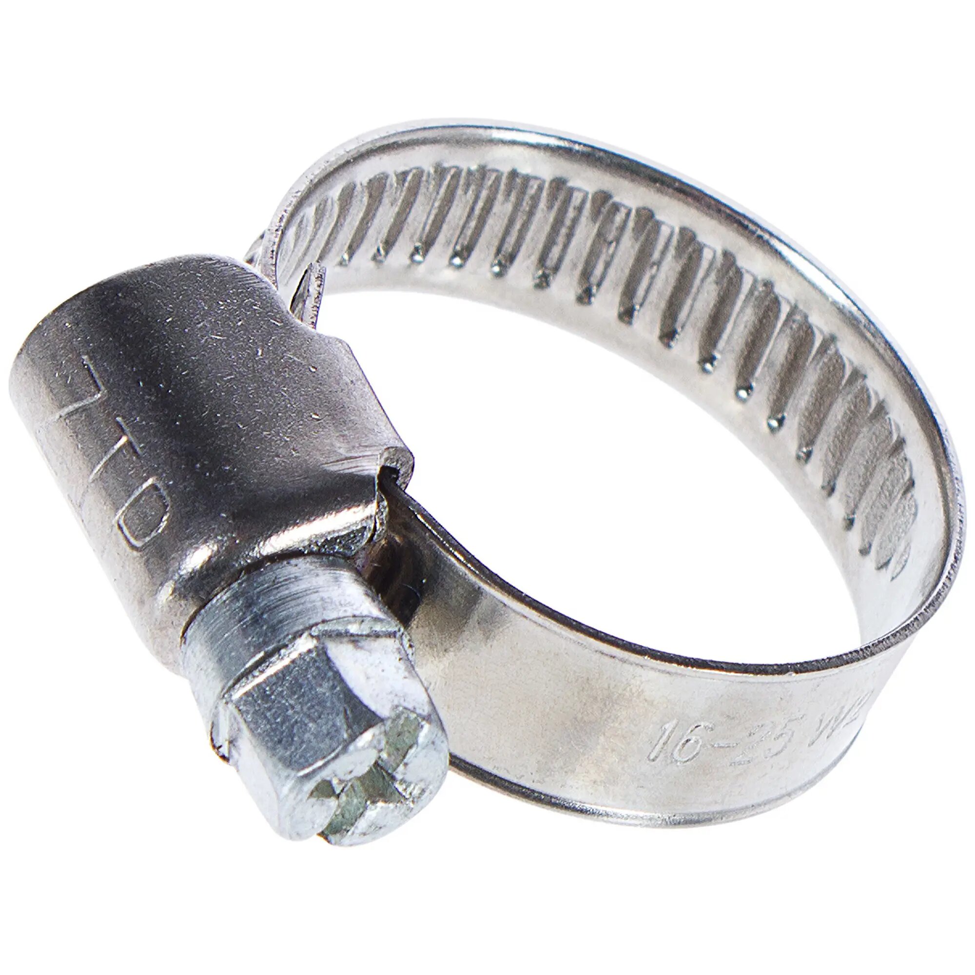 Хомут червячный W2 16x25 мм, 2 шт. крепежный зажим для труб, стальная конструкция