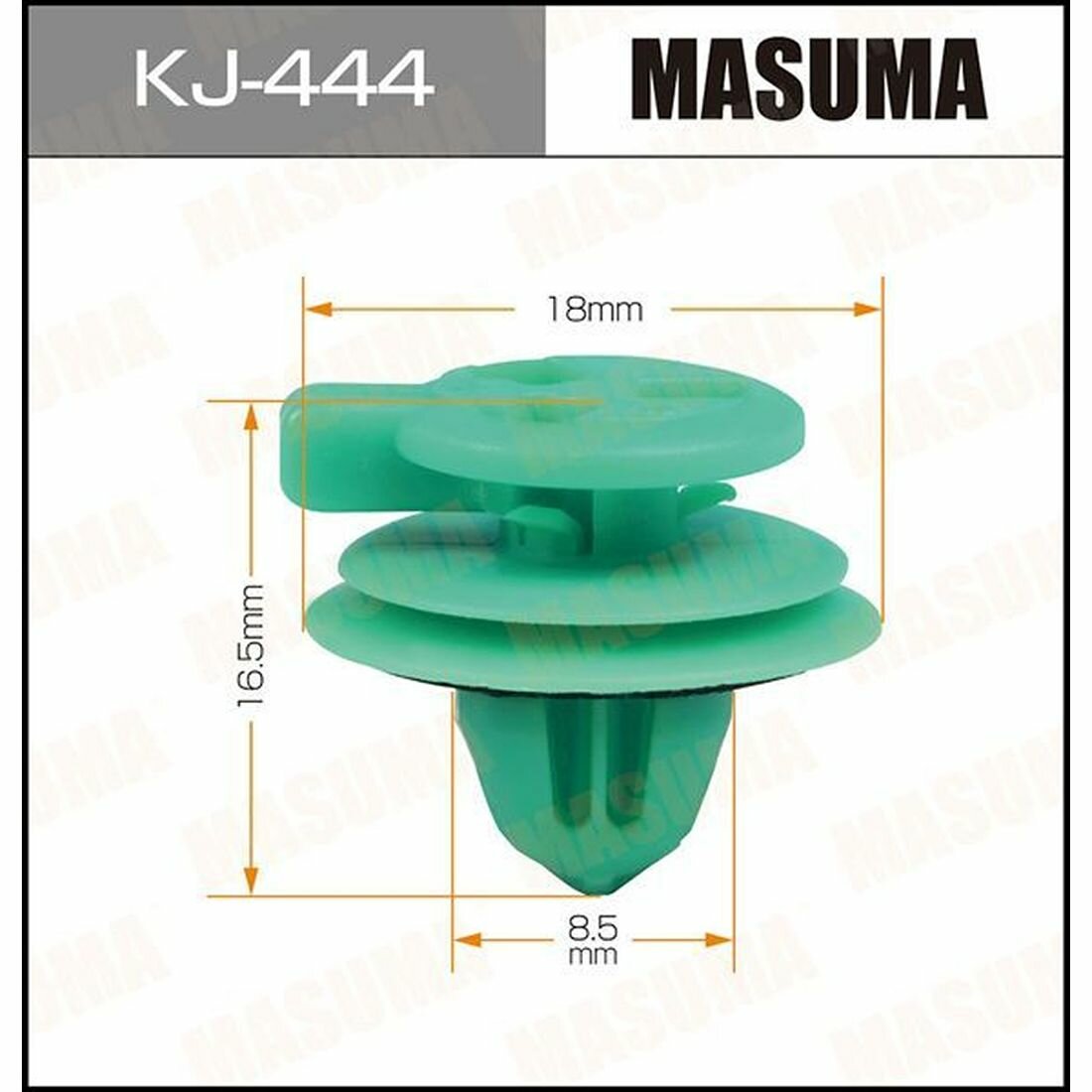 Клипса автомобильная (автокрепеж) для японских автомобилей Masuma KJ-444 50шт.