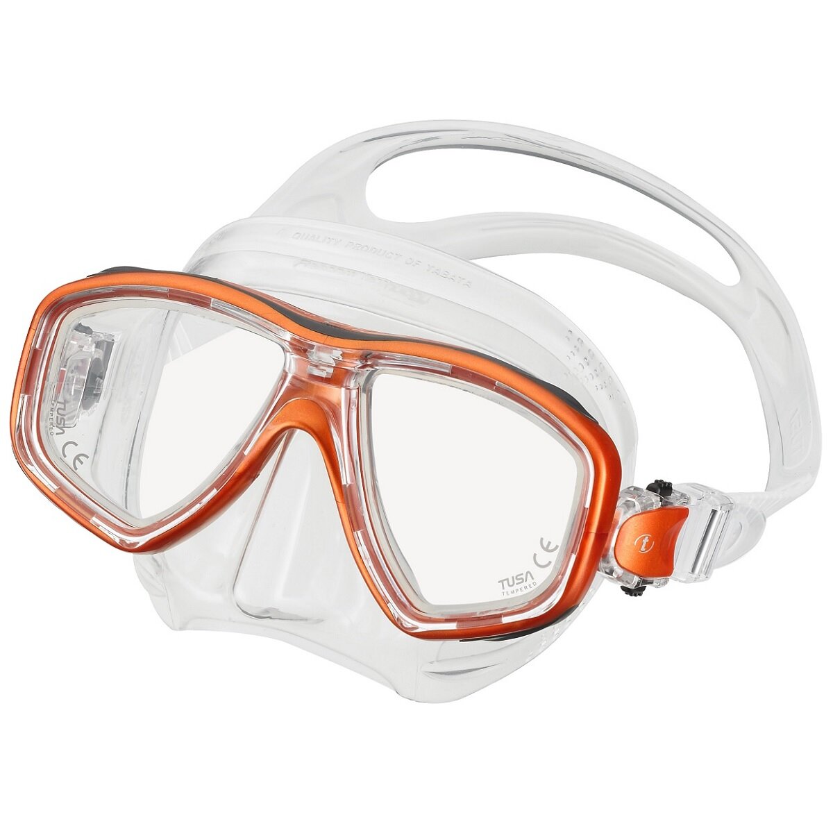 Маска для дайвинга TUSA M-212 Ceos прозрачный силикон, оранжевый