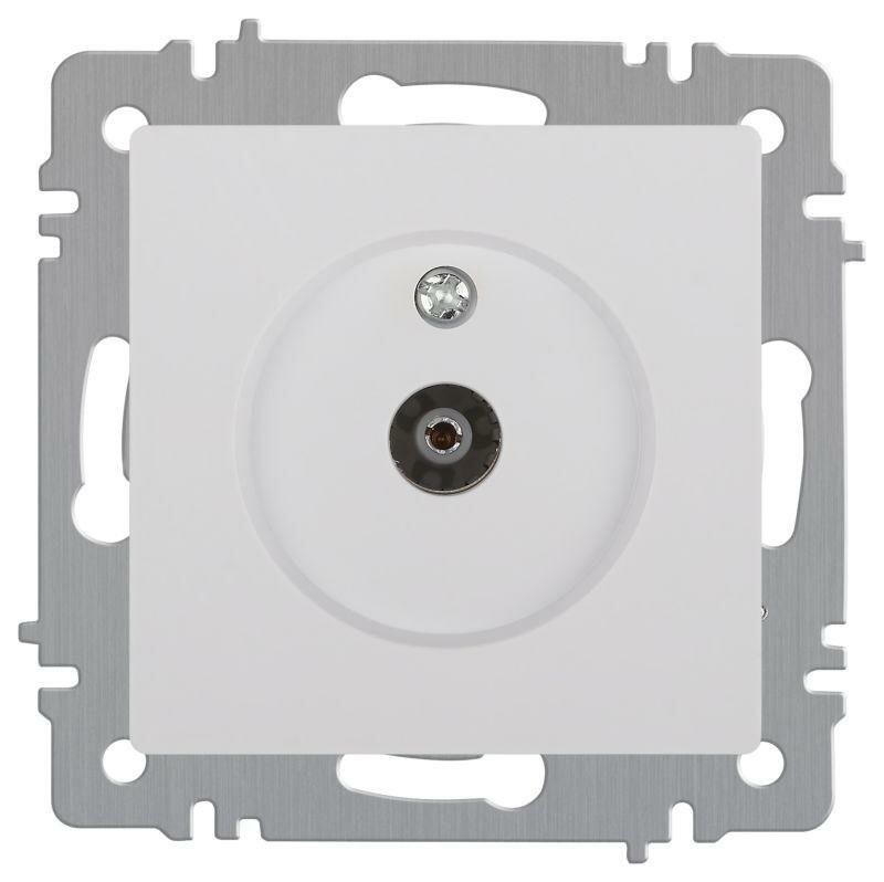 Розетка телевизионная одиночная TV СП Accent 6-301-01 IP20 бел. Intro Б0063601