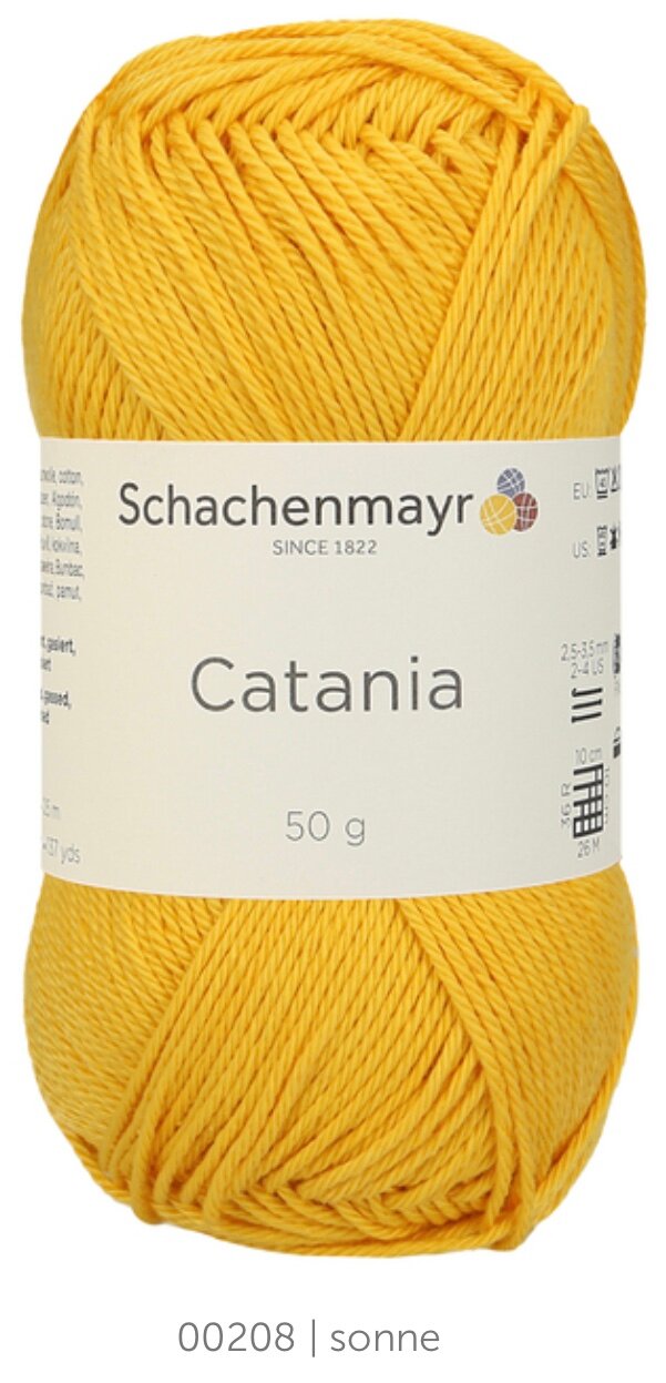Catania /Катания/ пряжа Schachenmayr Originals, MEZ, 9801210 (00208, sonne (солнце), желтый)