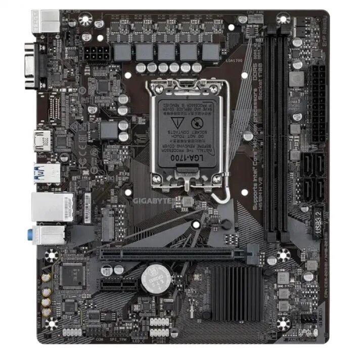 Материнская плата H610 S1700 MATX H610M H V2 GIGABYTE