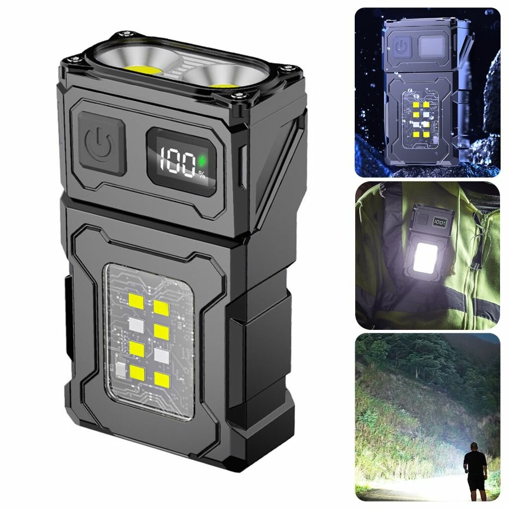 Наружный многофункциональный фонарик COB work light на открытом воздухе