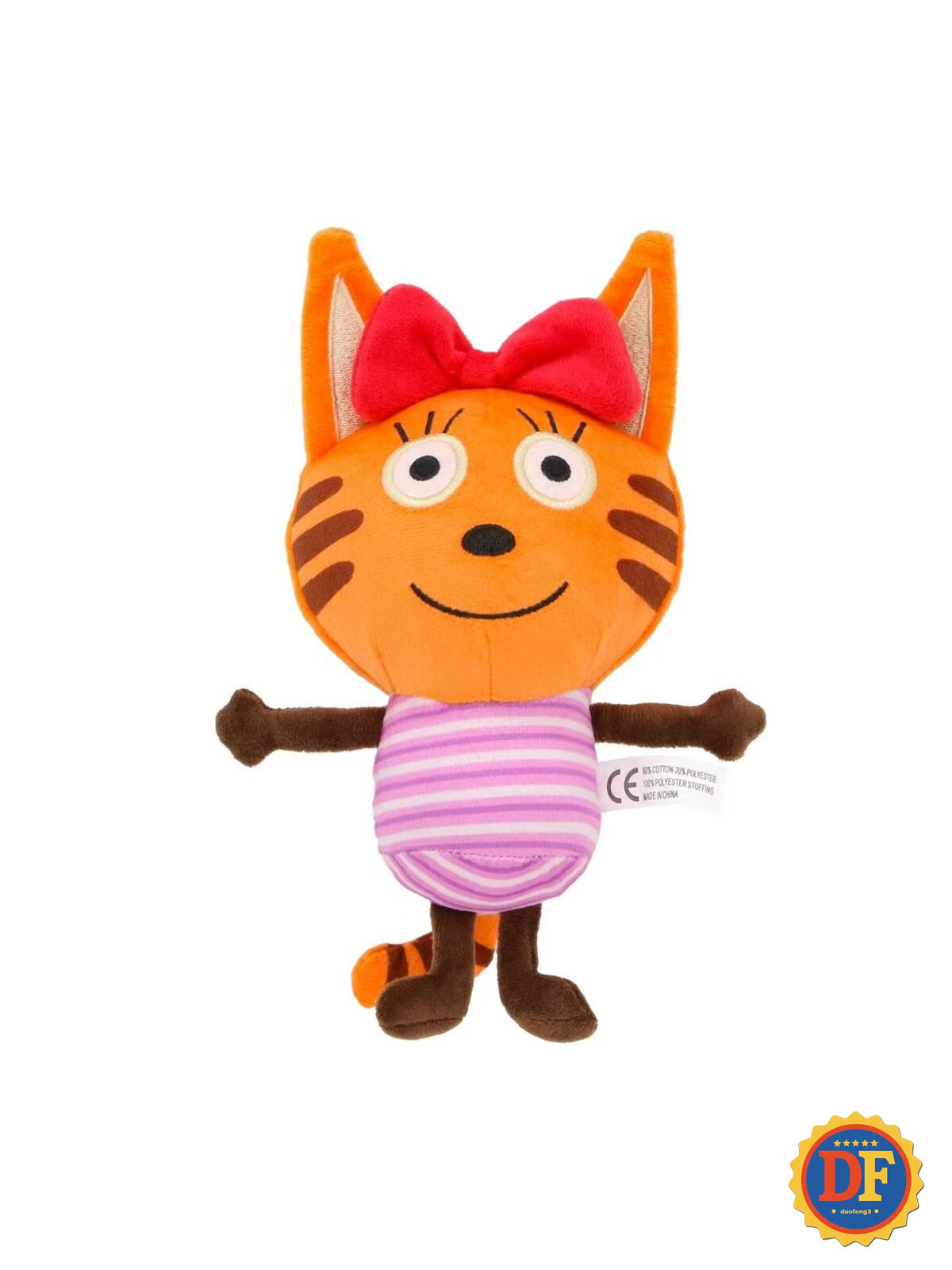 Игрушки мягкие, Мягкие игрушки три котенка, 8 персонажей, 20 см, искусственный мех, наполнитель холлофайбер，1 шт.