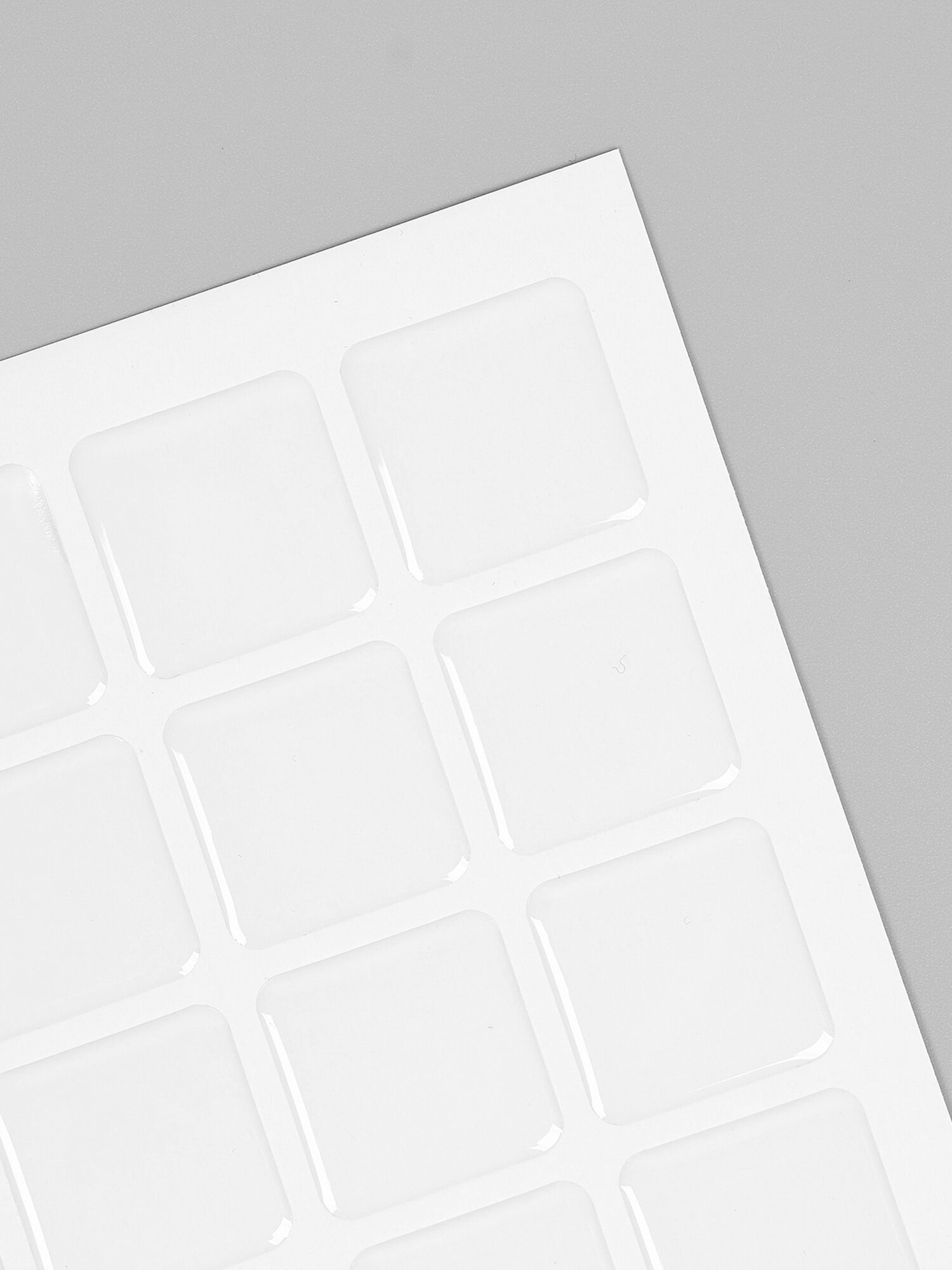 Стикеры эпоксидные прозрачные заготовки 3D 100 шт 2.5 x 2.5 см
