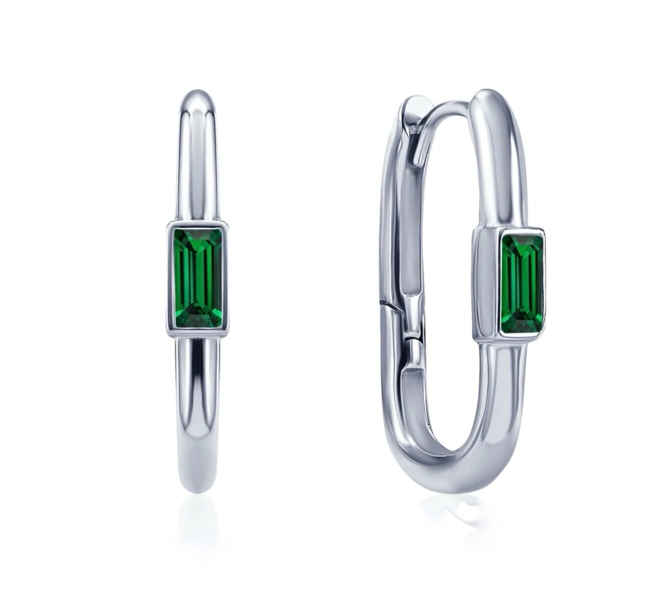 Серьги конго, фианит