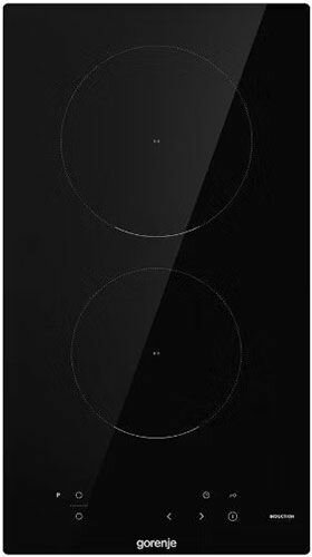 Варочная панель Gorenje GI3201BSCE черная, 29x52 см, 2 индукционные, таймер, буст