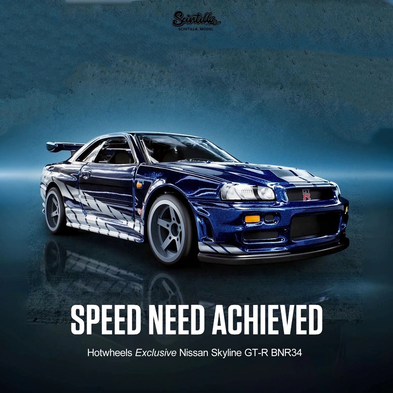 Машинка Mattel Hot Wheels 1/64 #nft garage gtr r34 nissan Alloy Car Model Collection Gift