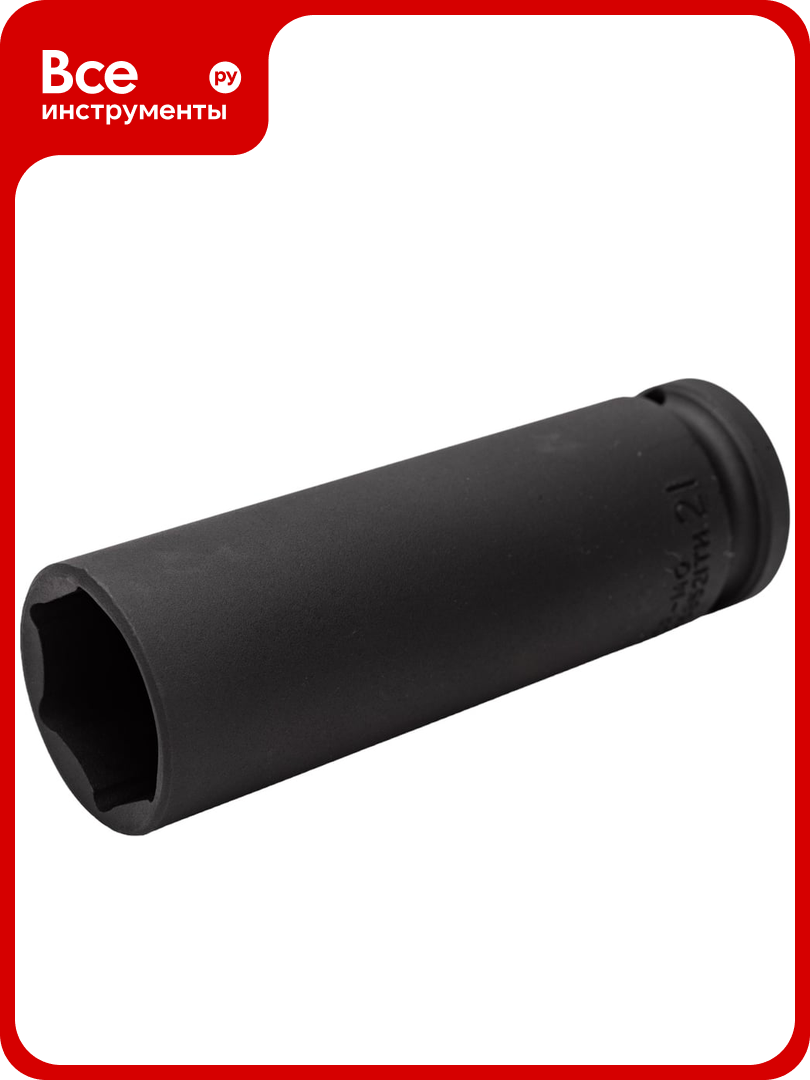 Головка, L=85, тонкостенная 1/2", 6-ти гранная, L=85 мм, 21 мм FORCE 4458521TH