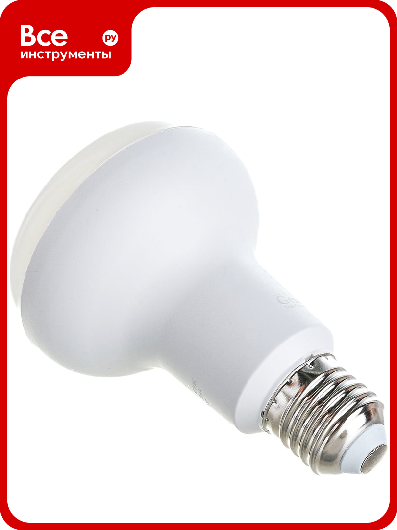 Лампа светодиодная General Lighting Systems GLDEN-R80-10-230-E27-4500, 10Вт, 850Лм, 230В, цоколь E27, колба