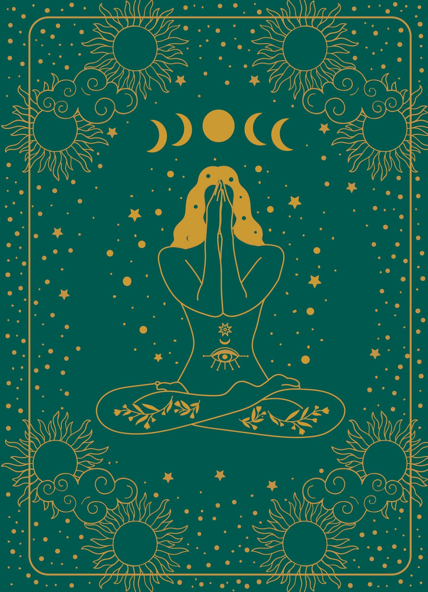 Книга для записей А5 72 л Блокнот. Волшебство начинается здесь (глубокий зеленый)