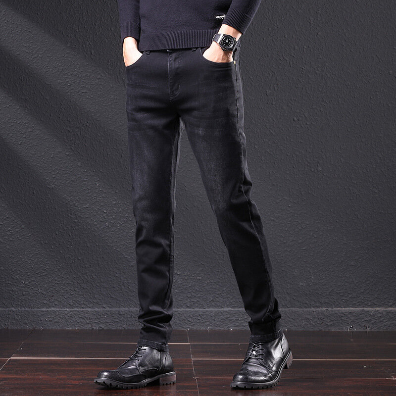 MON Мужские джинсы Чистый цвет / прямые B1, талии_40, Размер_40