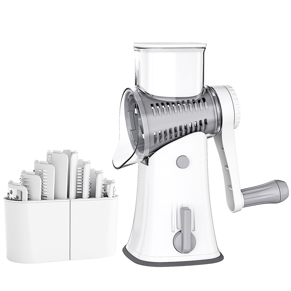 Многофункциональный ручной роторный барабанный овощерезка shredder slicer grater кухонный инструмент DIY набор manuomotive миниатюрного размера портативный мойка для повседневных домашних дел приготовления еды, материал ABS + AS + нержавеющая сталь +