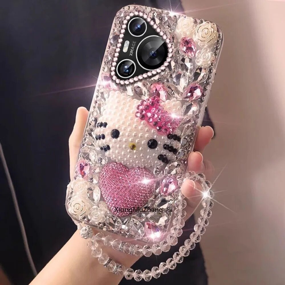 Чехол Hello Kitty со стразами «сделай сам» для OnePlus 15 13 13T 13R 13S 11 11R 12 12R 10 Pro 10T для One Plus 9 Pro Sanrio Cover