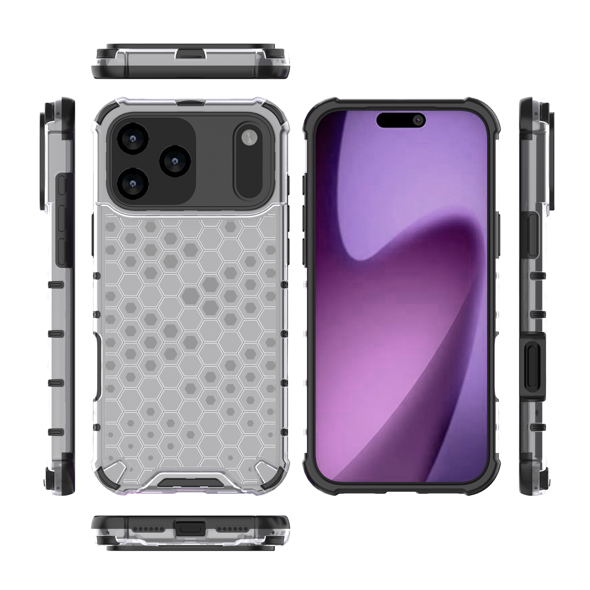 Чехол Для Apple iPhone 17 Pro Max / Айфон 17 Про Макс, soft touch, чехол-кардиомонитор, поликарбонат (PC), защита камеры, ударопрочный, усиленные углы, Apple, Apple iPhone 17 Pro Max, transparent,