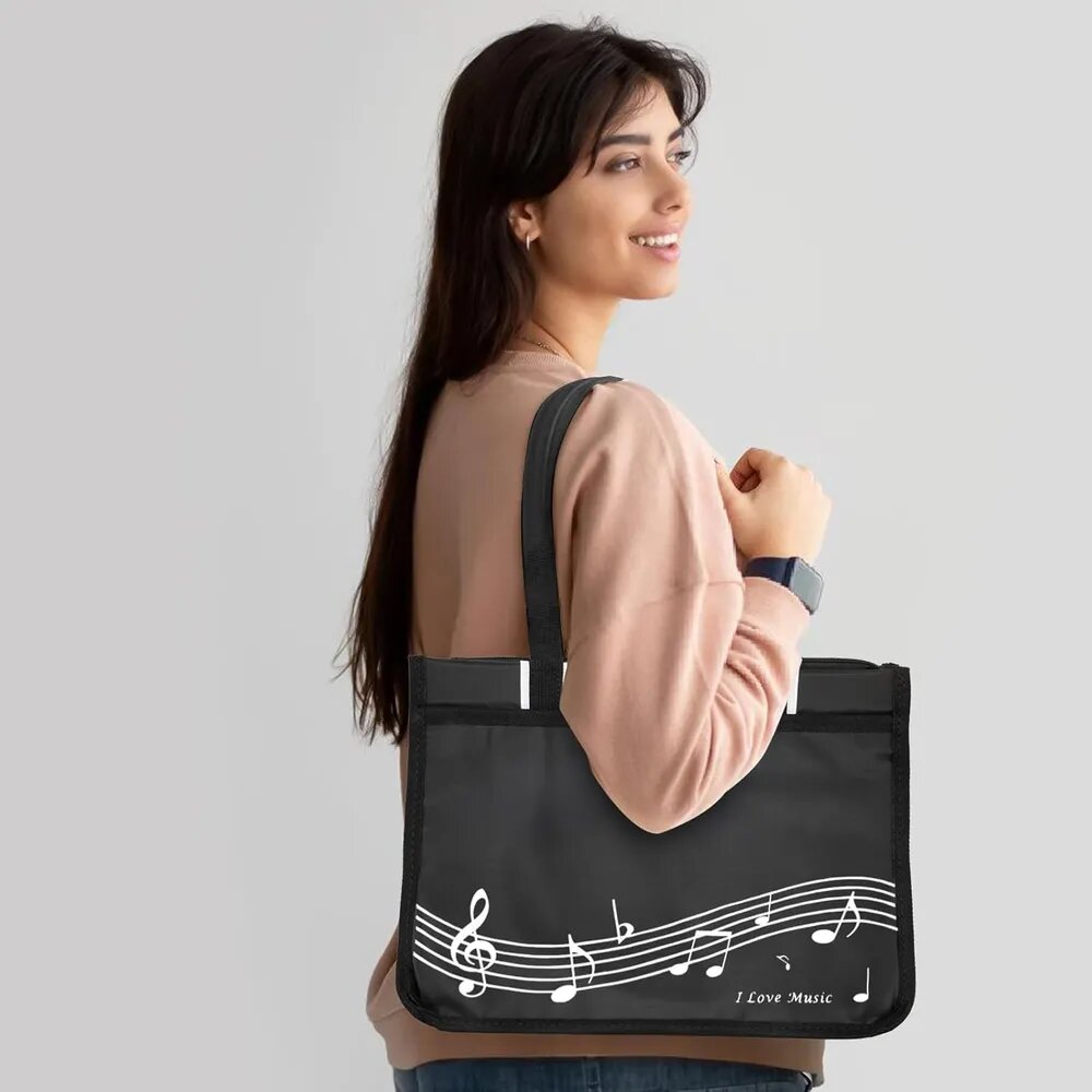 Папка A4, 1 шт, для музыкальной школы, с принтом "I Love Music" — фото 1