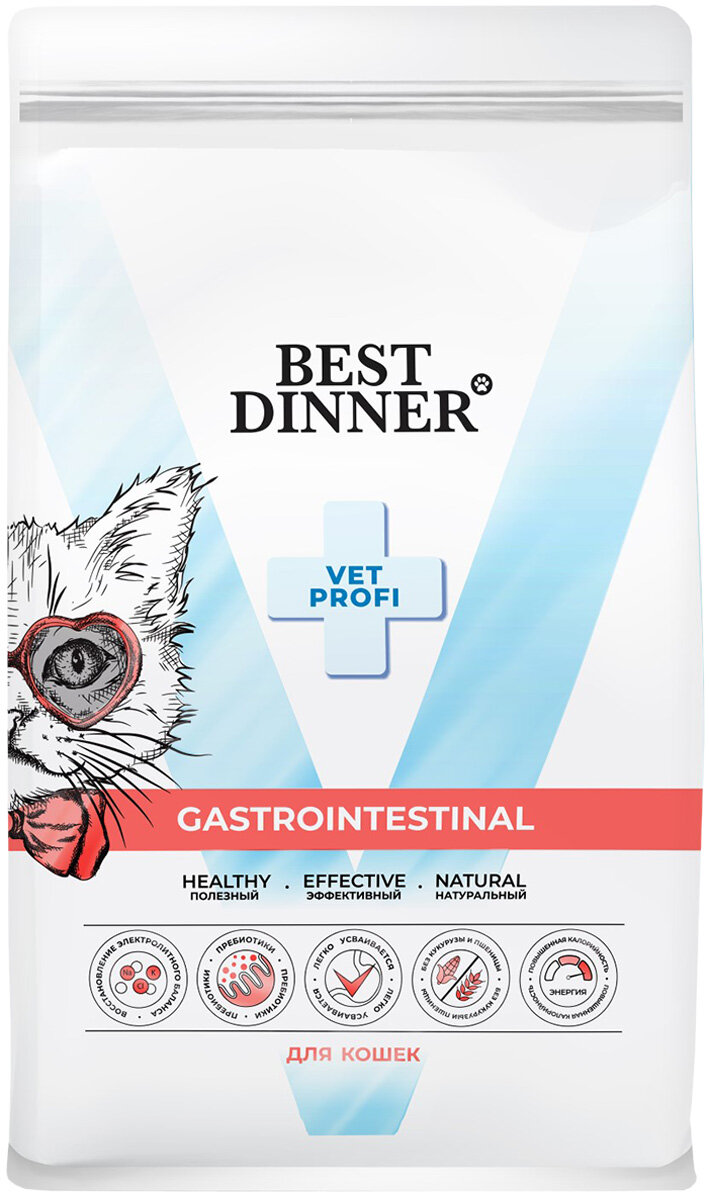 Корм сухой Best Best Dinner Vet Profi Gastrointestinal для взрослых кошек при заболеваниях желудочно-кишечного тракта, 400 г