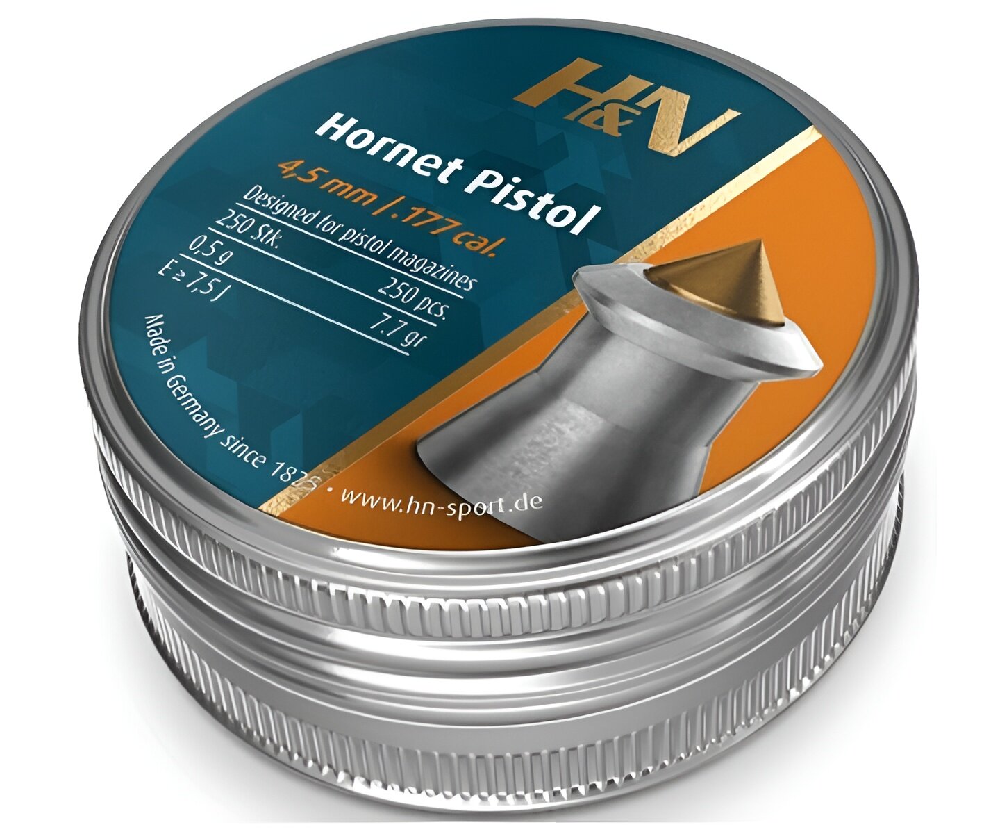 Пули H&N Hornet Pistol для пневматики, 4,5 мм, 0,5 гр, 250 шт.