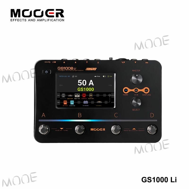 MOOER GS1000 Li Гитарный мультиэффект-процессор Профилирование усилителя Двойные цепи эффектов с XLR микрофонным входом Сенсорный экран