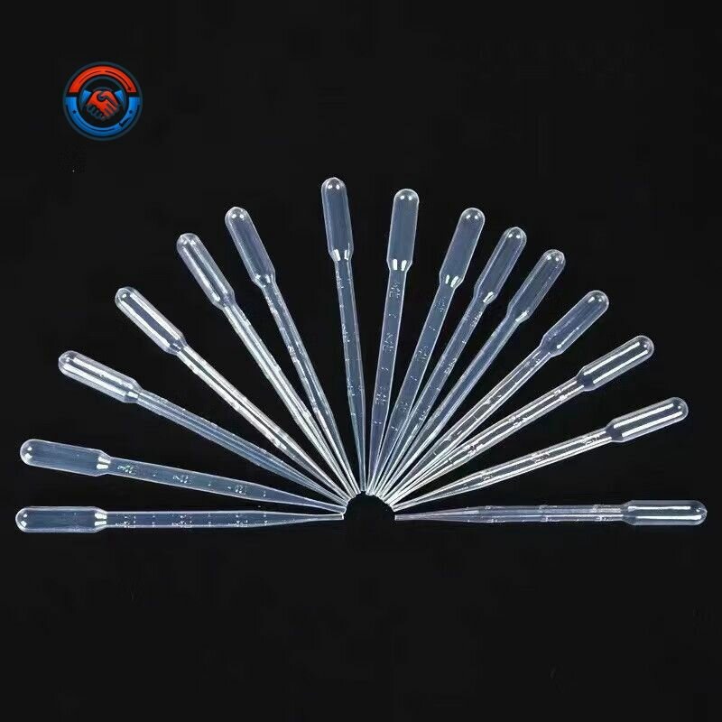 Пипетки одноразовые 3 мл, 100 шт, пластиковые пипетки для мыловарения, творчества, дозирования красителей и аромамасел, градуированные