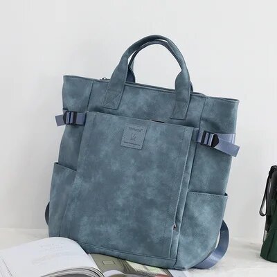 Дизайнерские женские рюкзаки из искусственной кожи, дорожные мужские рюкзаки, школьные сумки Синий