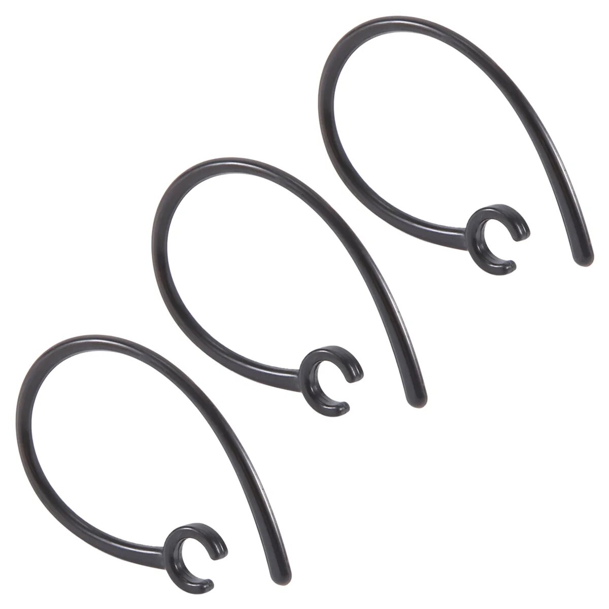 Крючки для наушников Bluetooth черные пластиковые 3 шт