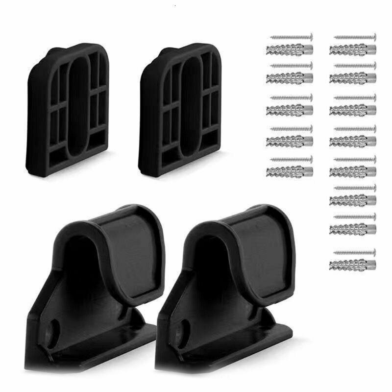 Комплект креплений для детского барьера, Черный - Перфорированная версия