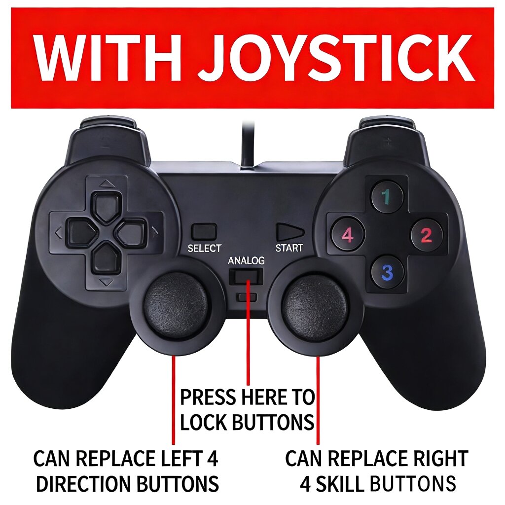 USB-контроллеры для ретро-игр, подключаемые по принципу Plug and Play, для настольных компьютеров, ноутбуков и аркадных автоматов, эмуляторов, для игры вдвоём.
