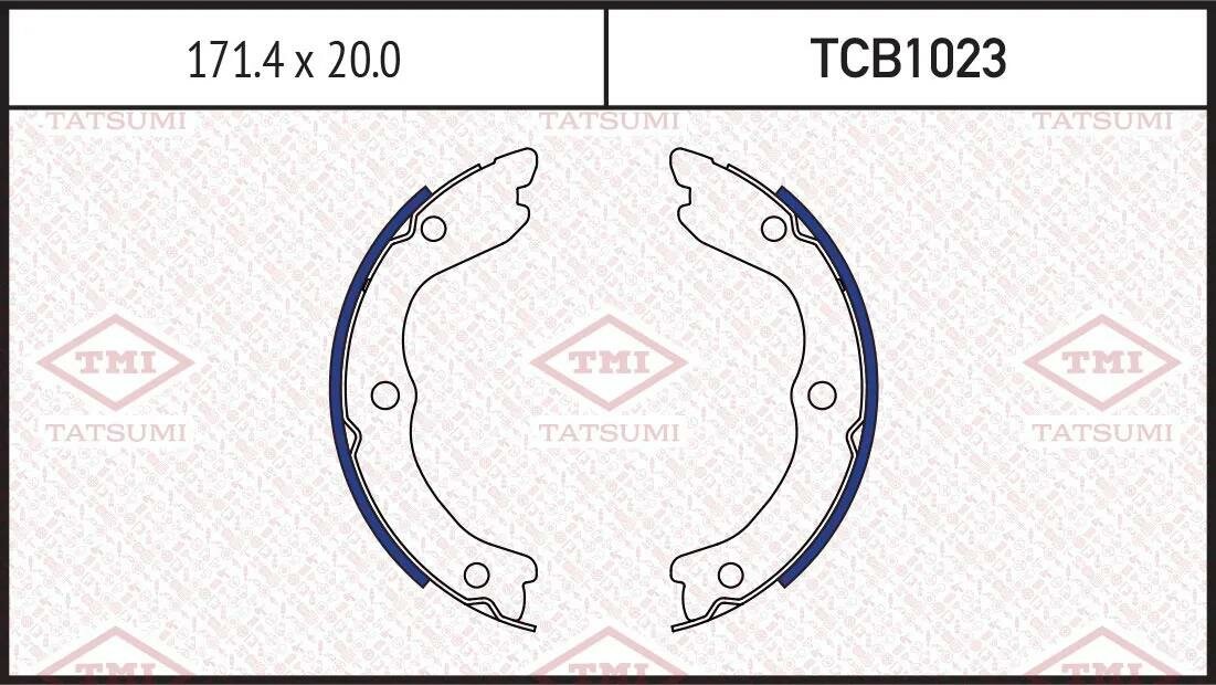 Колодки тормозные TATSUMI барабанные NISSAN X-Trail 01-> (TCB1023)