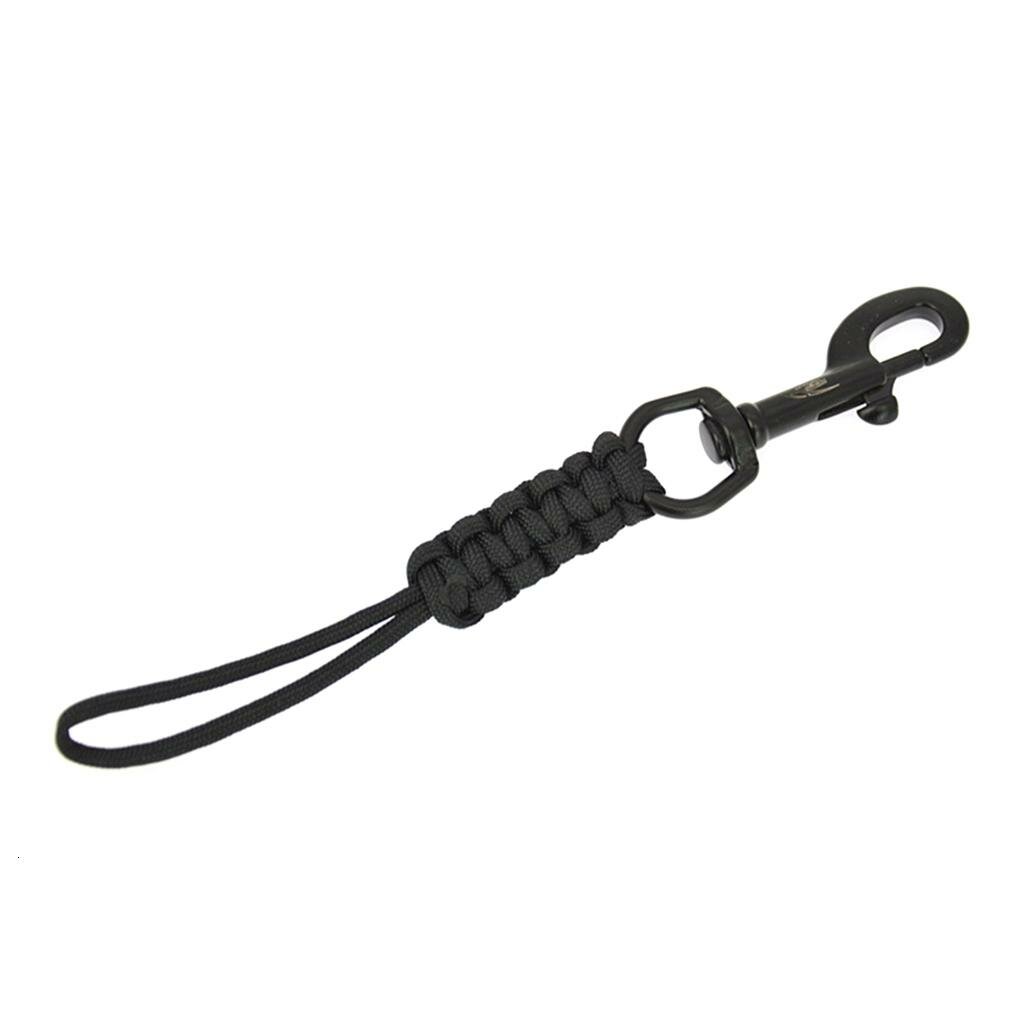Страховочный трос с карабином BCD, Черный