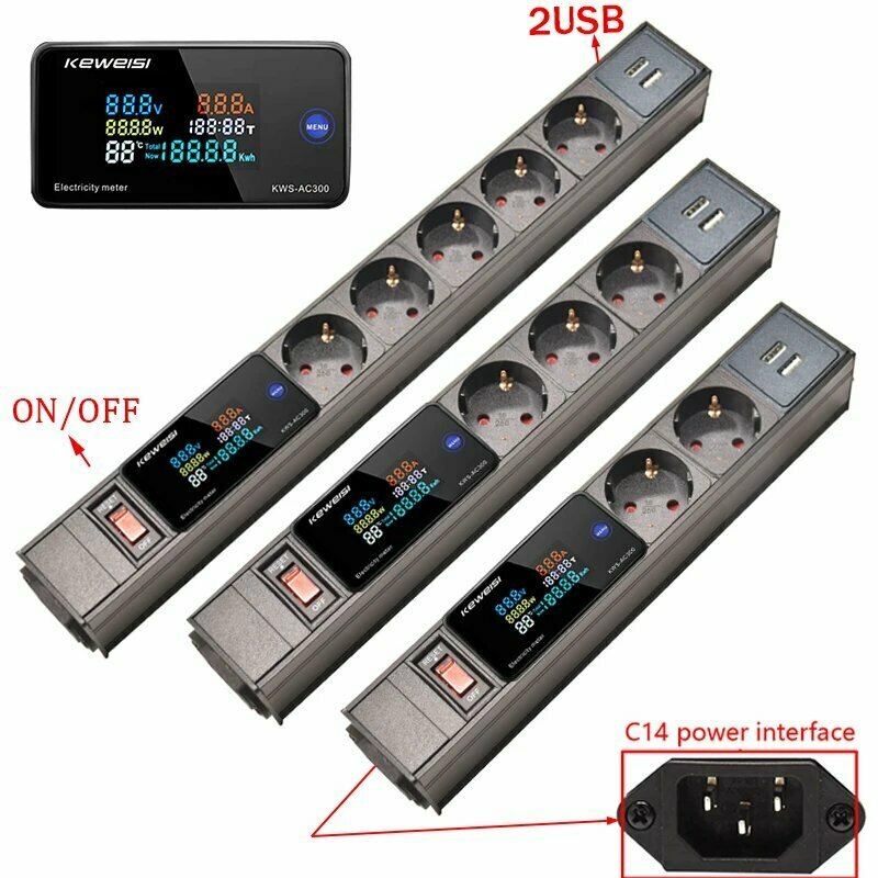 Удлинитель настольный 2USB 15A 3500W