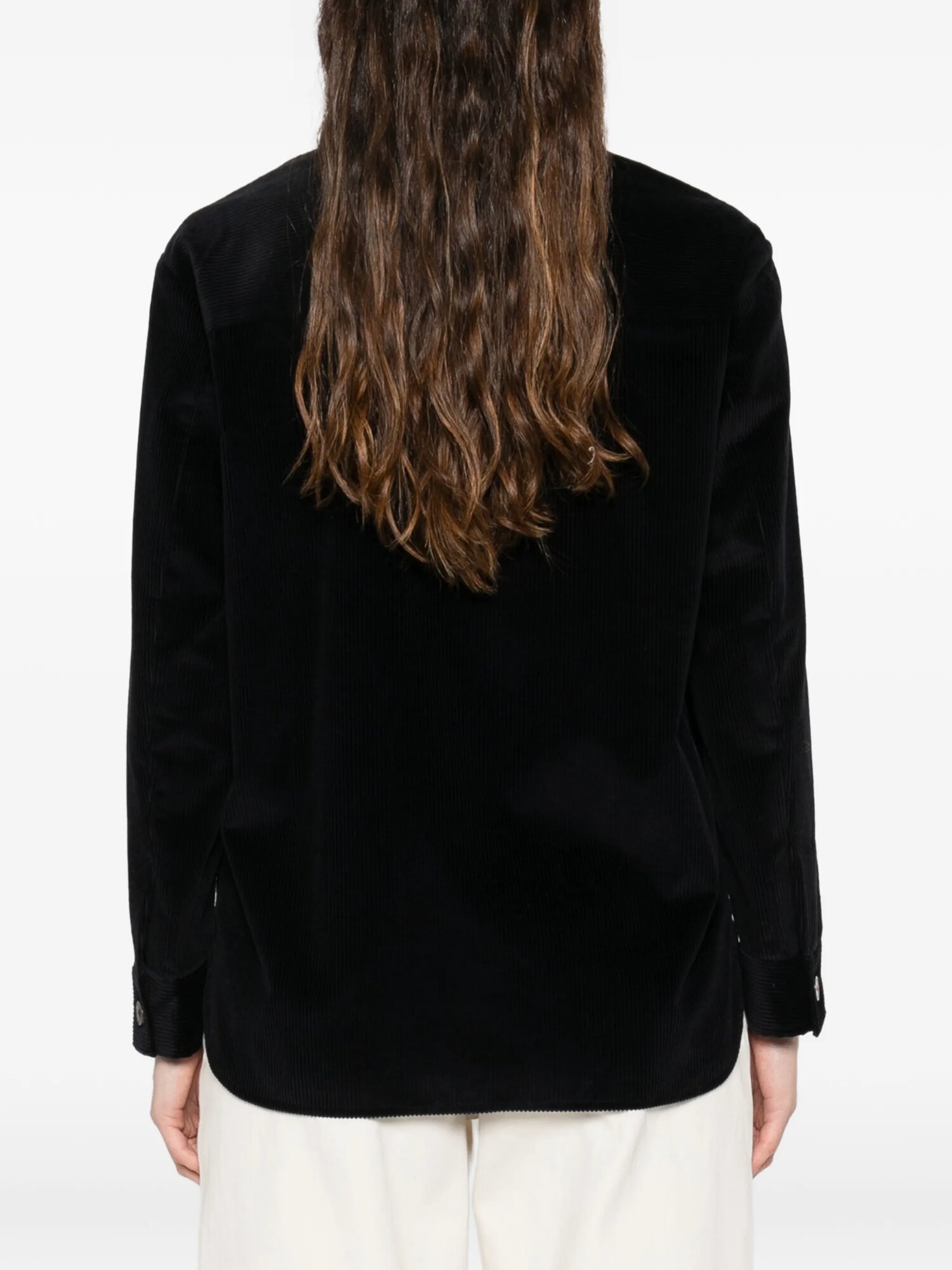 Рубашка Max Mara Buttoned corduroy shirt, размер 44, синий — фото 1