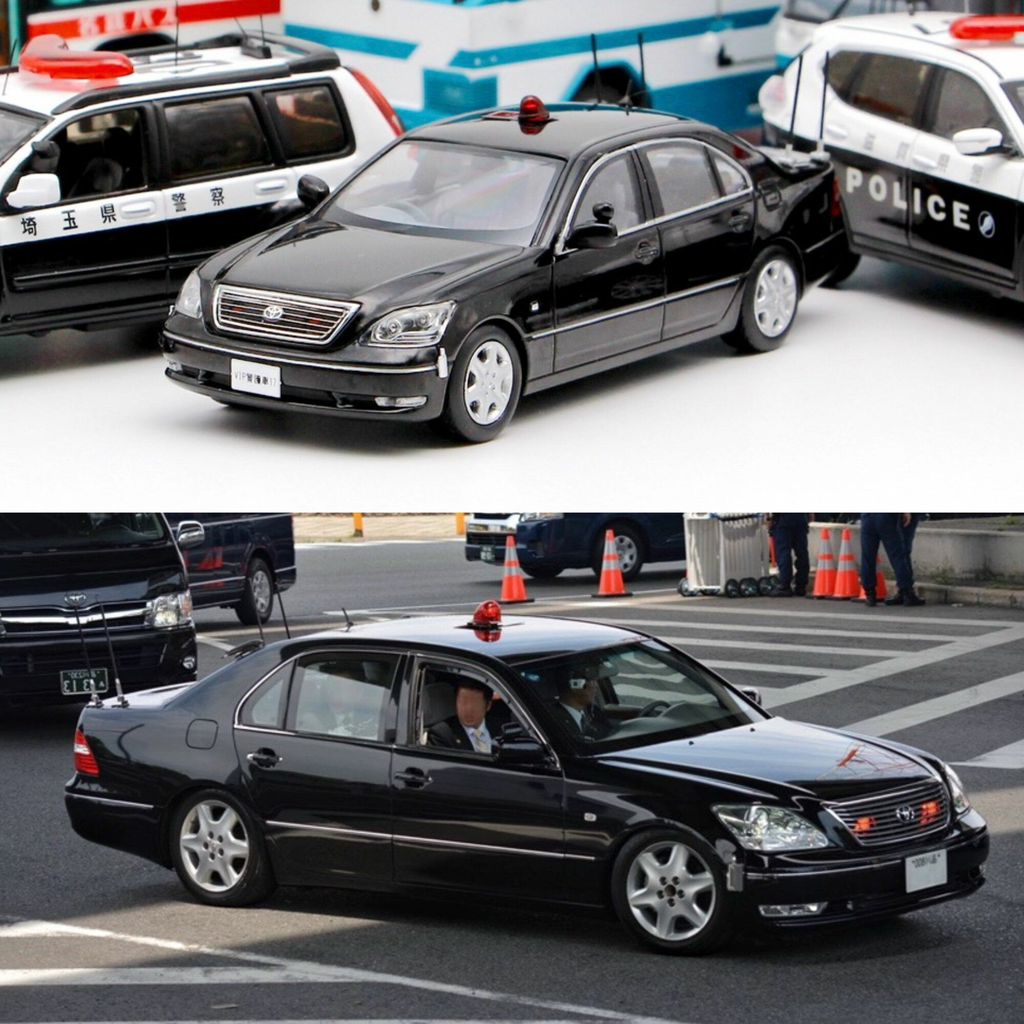 RaiS Kyosho Toyota Celsior UCF30 2006 Модель 1:43 Масштаб Японский полицейский автомобиль