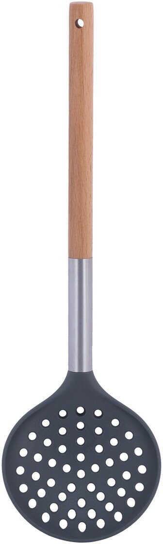 Шумовка нейлоновая 35 см. Kamille KM-8856 с деревянной ручкой