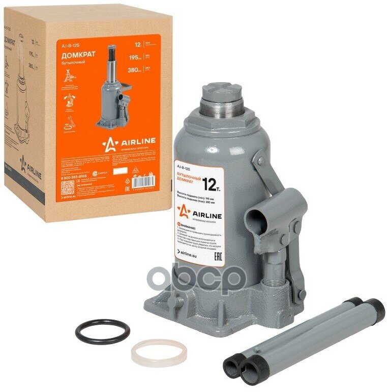 Домкрат бутылочный 'AIRLINE' STANDARD (12,0т) 210-415 мм AIRLINE арт. AJB12S