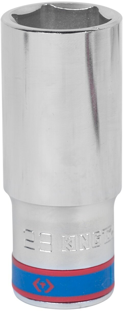 Головка торцевая глубокая шестигранная 1/2", 23 мм KING TONY 423523M