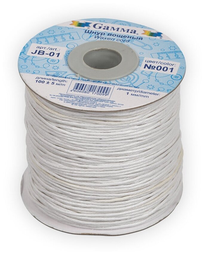Gamma 1 мм JB-01 вощеный 100 м ±5 м №001 белый