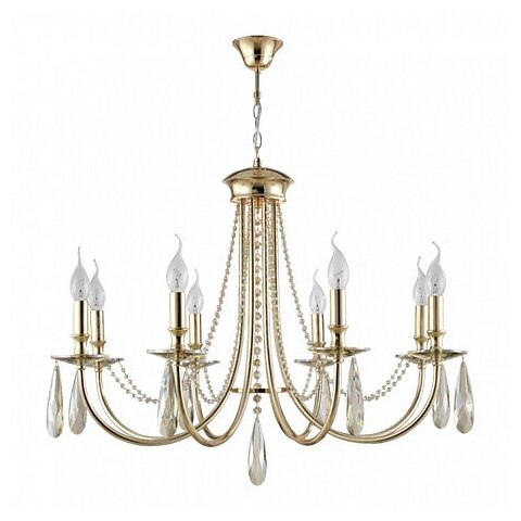 Подвесная люстра Crystal Lux Victoria SP8 Gold/Amber