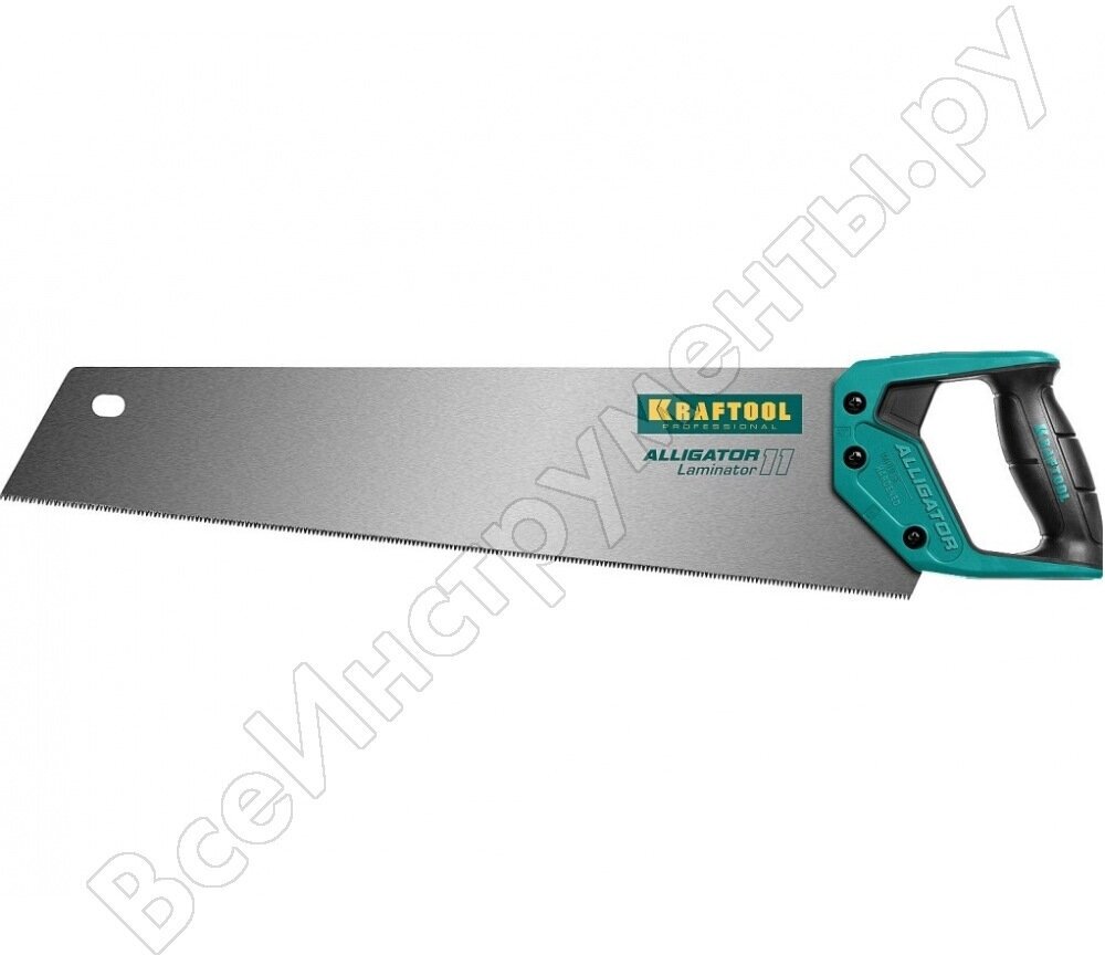 Ножовка по ламинату Kraftool Alligator LAMINATOR, 500 мм, 11 TPI 3D зуб, 15207
