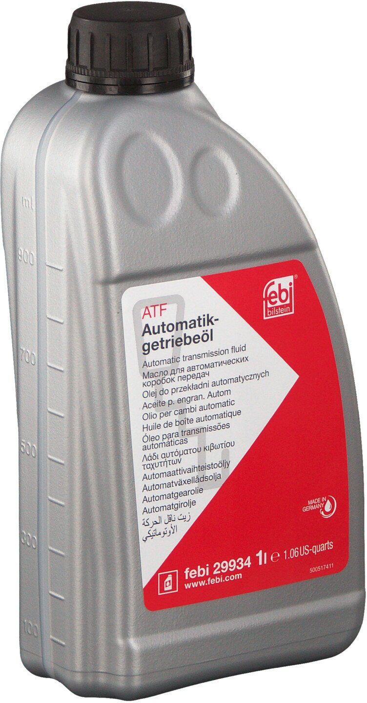 Масло трансмиссионное минеральное ATF AW-1 ATF SP-III ATF T-IV 1л Febi 29934