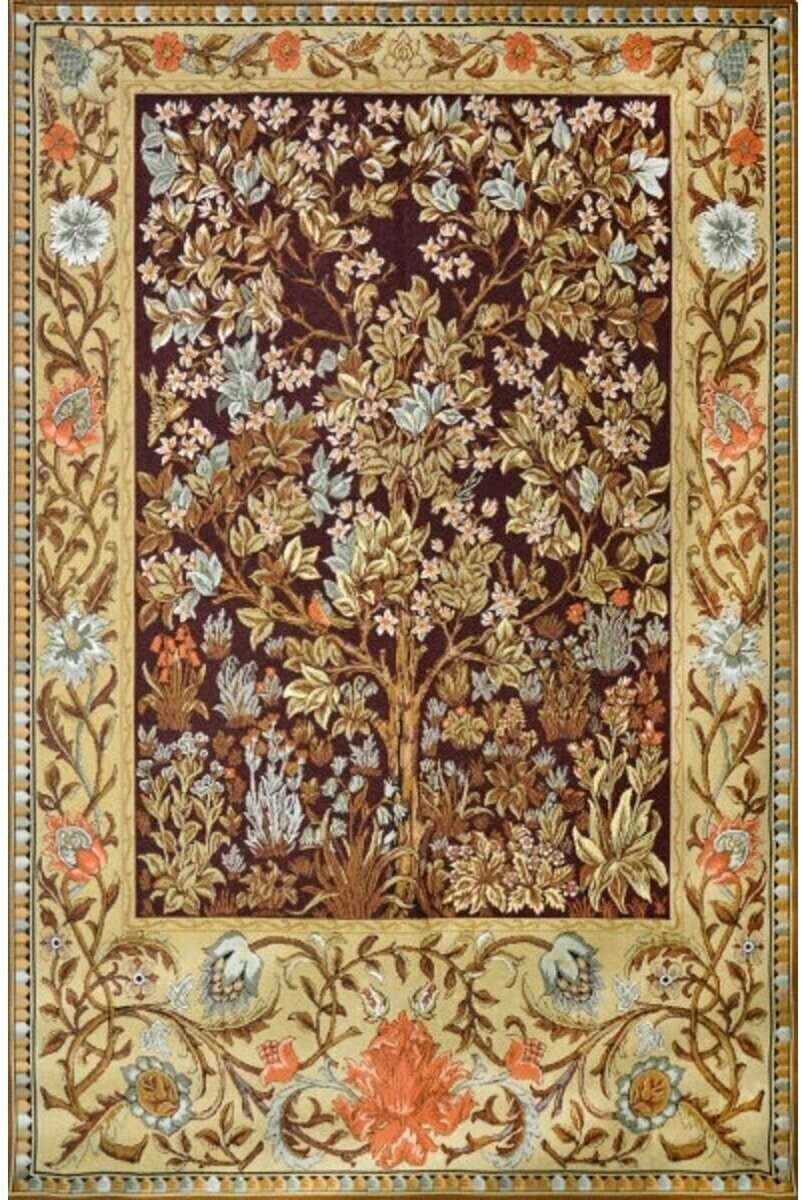 Гобеленовое панно на стену. Гобелен на стену "Яблоня" У. Моррис 68х100 см